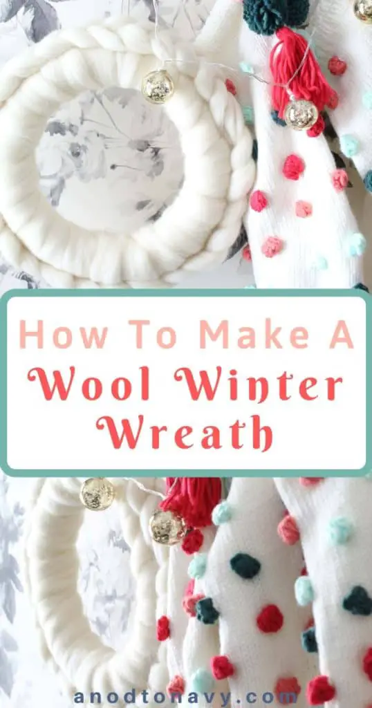 A Hygge Worthy Wool Winter Wreath - A Nod to Navy